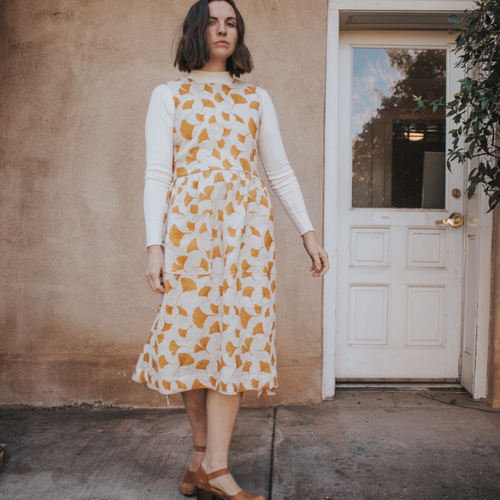 Ginkgo Pinafore - Madswick PDF pattern - the kind fabric