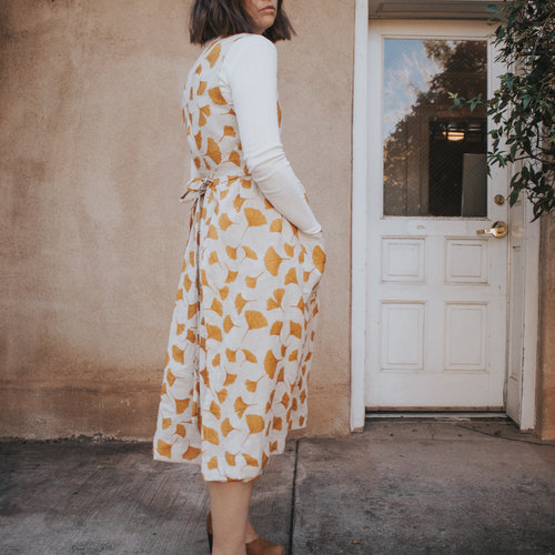 Ginkgo Pinafore - Madswick PDF pattern - the kind fabric