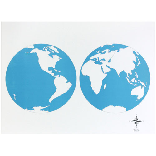 World Map unlabeled Montessori materials | Thinkamajigs