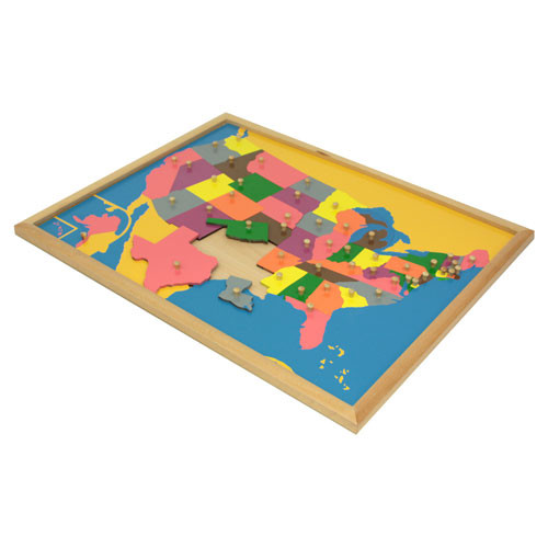 USA Puzzle Map Montessori materials | Thinkamajigs