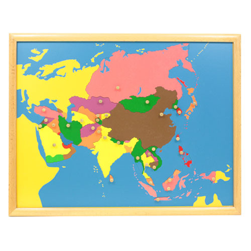 Asia Puzzle Map Montessori materials | Thinkamajigs