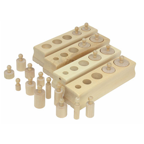 Small Cylinder Blocks Montessori material | Thinkamajigs