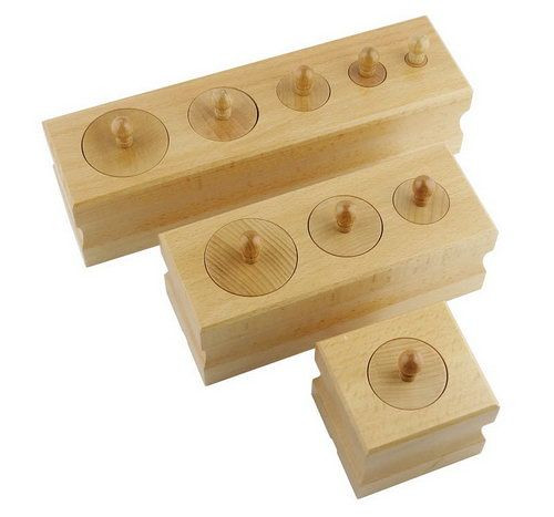 Small Cylinder Blocks Montessori material | Thinkamajigs
