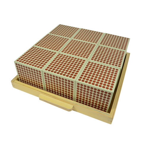 Thousand Cubes Tray Montessori materials | Thinkamajigs