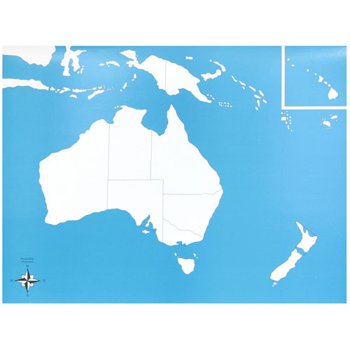 Australia Map unlabeled Montessori materials | Thinkamajigs