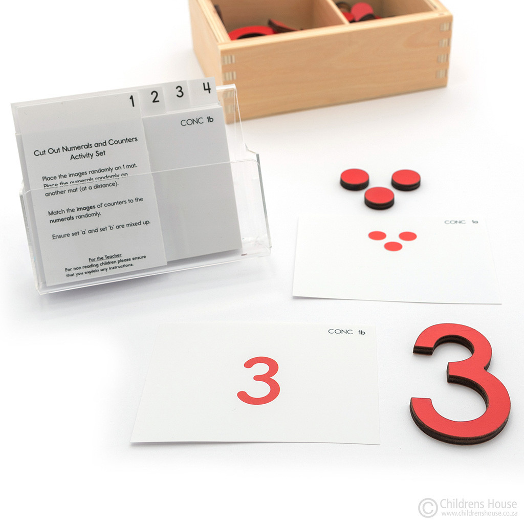 Cut-out Numerals & Counters Activity math materials for kids