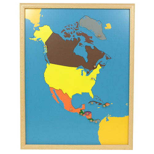 North America Puzzle Map Montessori materials | Thinkamajigs