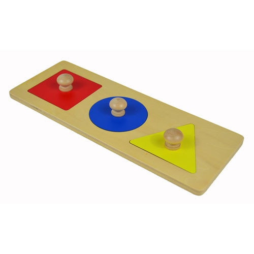 Three Shapes Inset Puzzle Montessori toys | Thinkamajigs