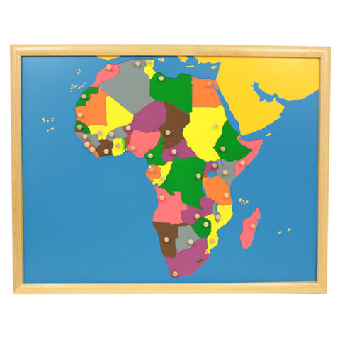 Africa Puzzle Map Montessori materials | Thinkamajigs