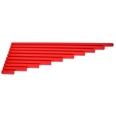 Long Red Rods Montessori materials | Thinkamajigs