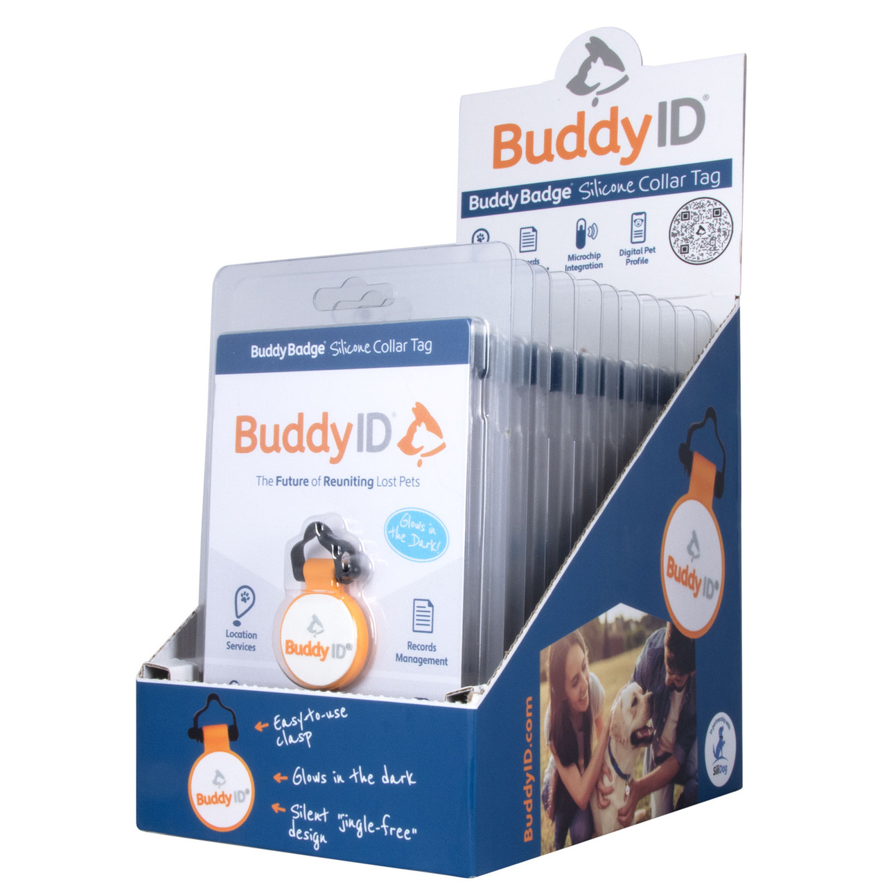 BuddyID BuddyBadge Silicone Collar Tag 12 ct