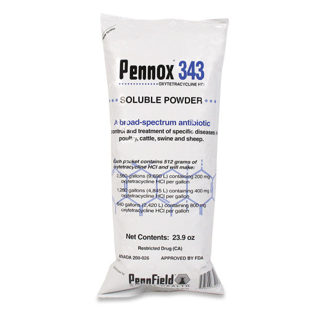 Pennox-343 Oxytetracyline HCL Soluble Powder - Revival Animal Health