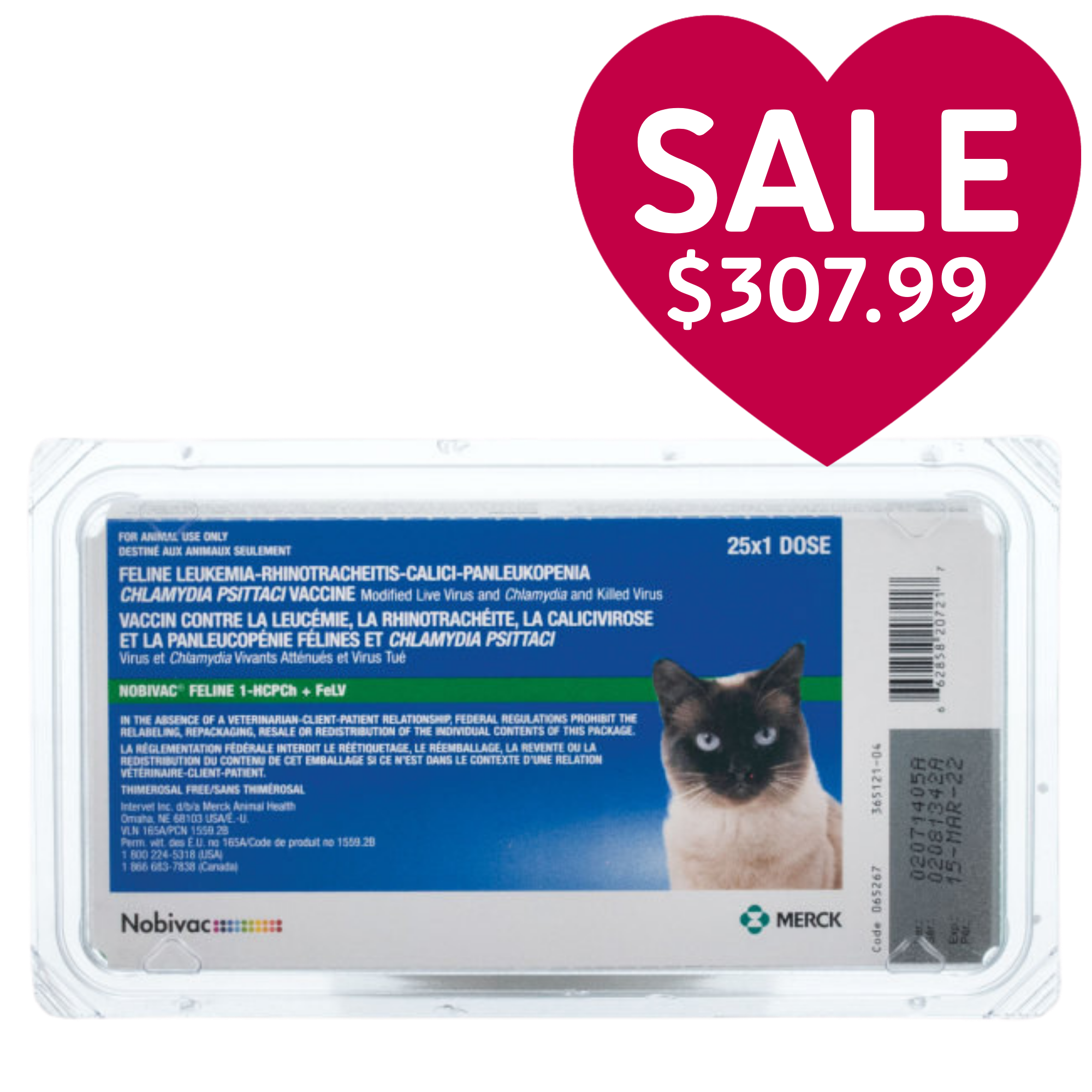 Nobivac Feline 1-HCPCh+FeLV | AutoShip Available | Revival
