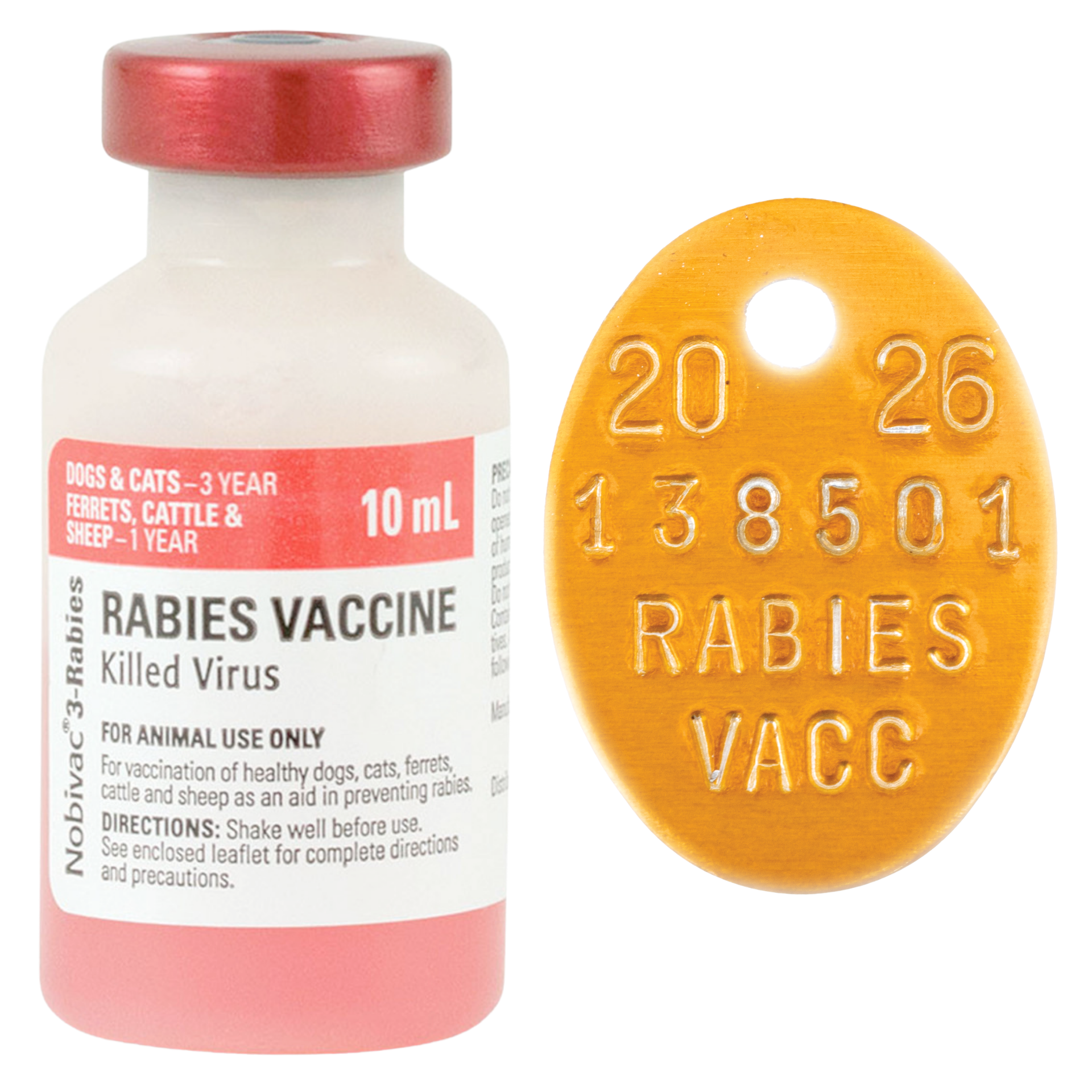 Nobivac 3-Rabies, 10 dose vial with tags | Revival Animal Health