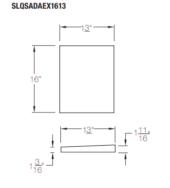 QuickDrain ADA Quick Slope Extension Panel | 16 x 13