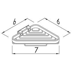 Corner Soap Dish | Triangular | Chrome
