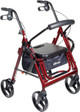 Duet | Rollator Transport Wheelchair Combo | Black