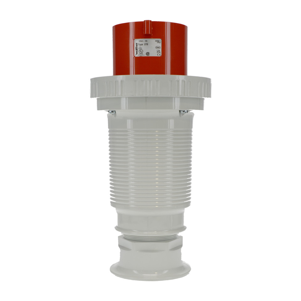 Walther Electric 279 Pin and Sleeves Plug 125A 5 Wire 400VAC 6Hr IP67 ...