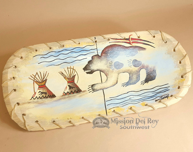 Tarahumara Indian Rustic Southwest Bowl 21" -Bear (b22) - Mission Del ...