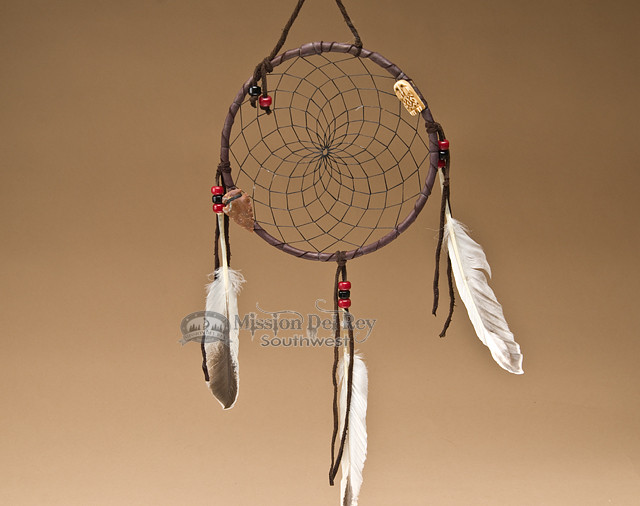Native American Dream Catcher 4" -Red (6-49) - Mission Del Rey Southwest