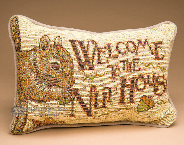 Rustic Wildlife Welcome Pillow 12x8 -Squirrel (p46) - Mission Del Rey ...