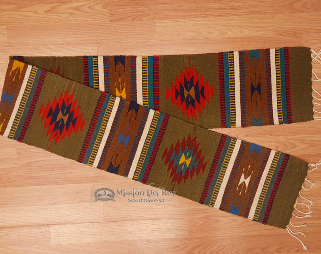 Zapotec Southwestern Style Table Runner 10"x80" (a29) - Mission Del Rey ...