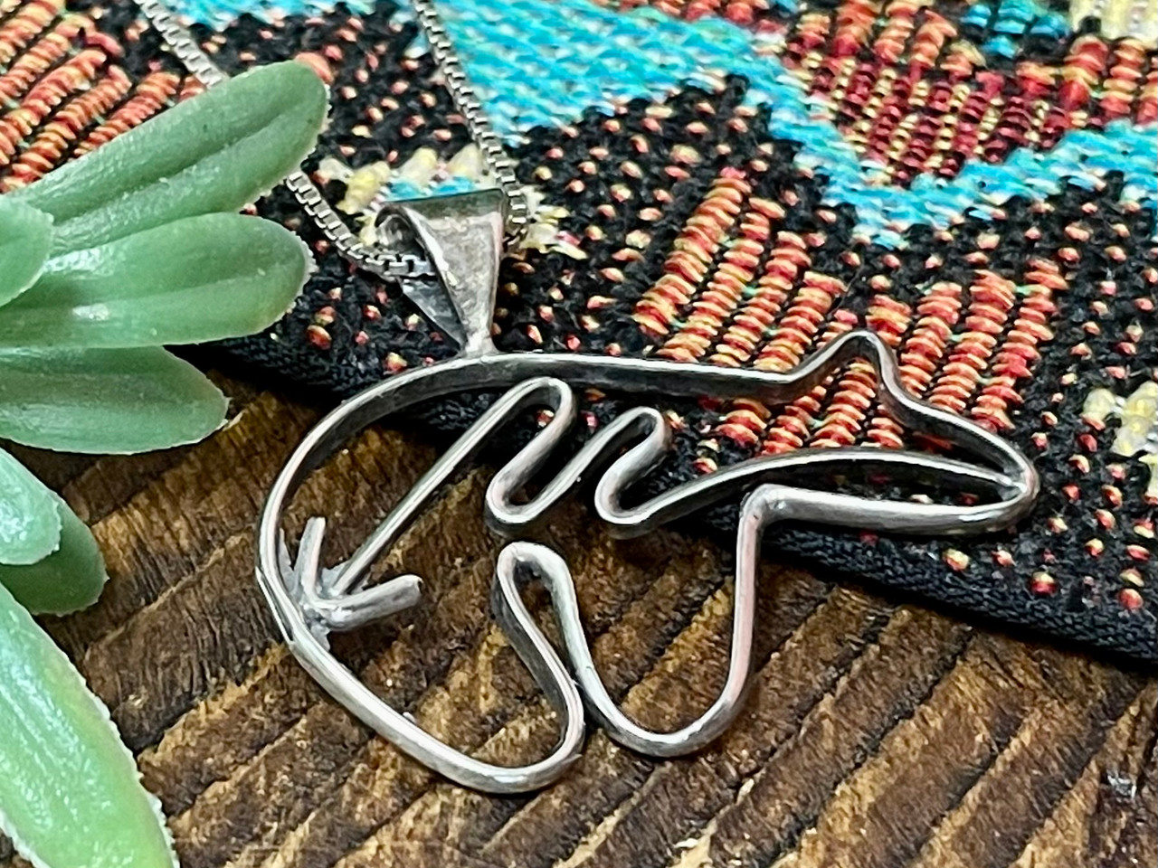 Native American Silver Pendant Necklace 20" -Navajo (ij248) - Mission ...