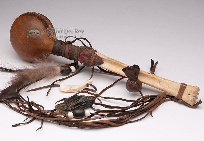 Native American Navajo Spirit Deer Rawhide Rattle 11" (nar124 ...