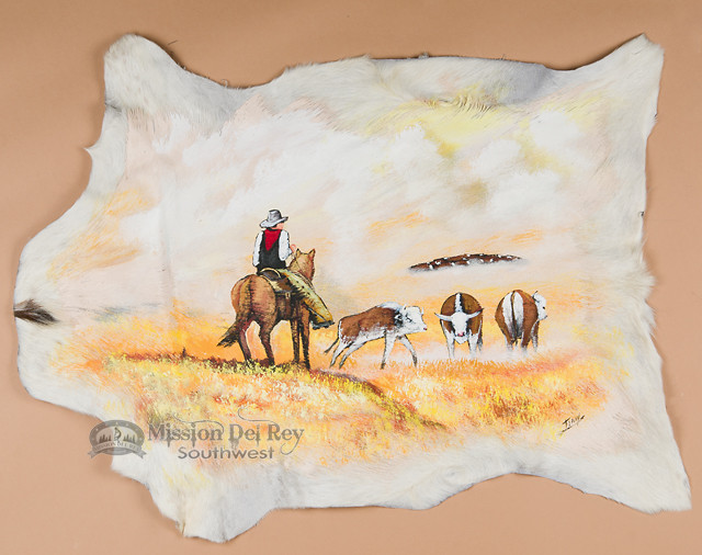 Western Hair On Calf Hide Wall Hanging 24"x32" -Cow Poke (ph33 ...