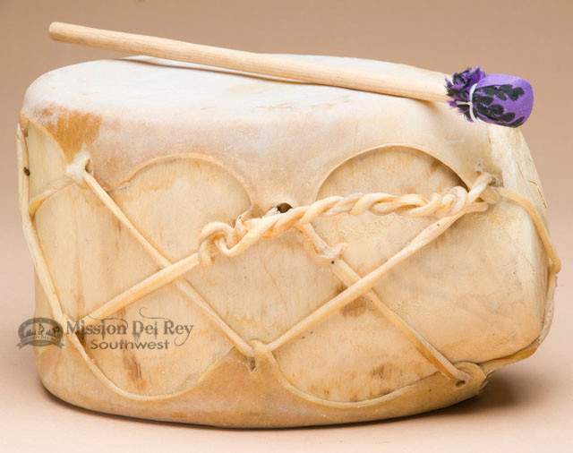 Sweat Lodge Native Log Drum 8"x5.5" (pd19) - Mission Del Rey Southwest