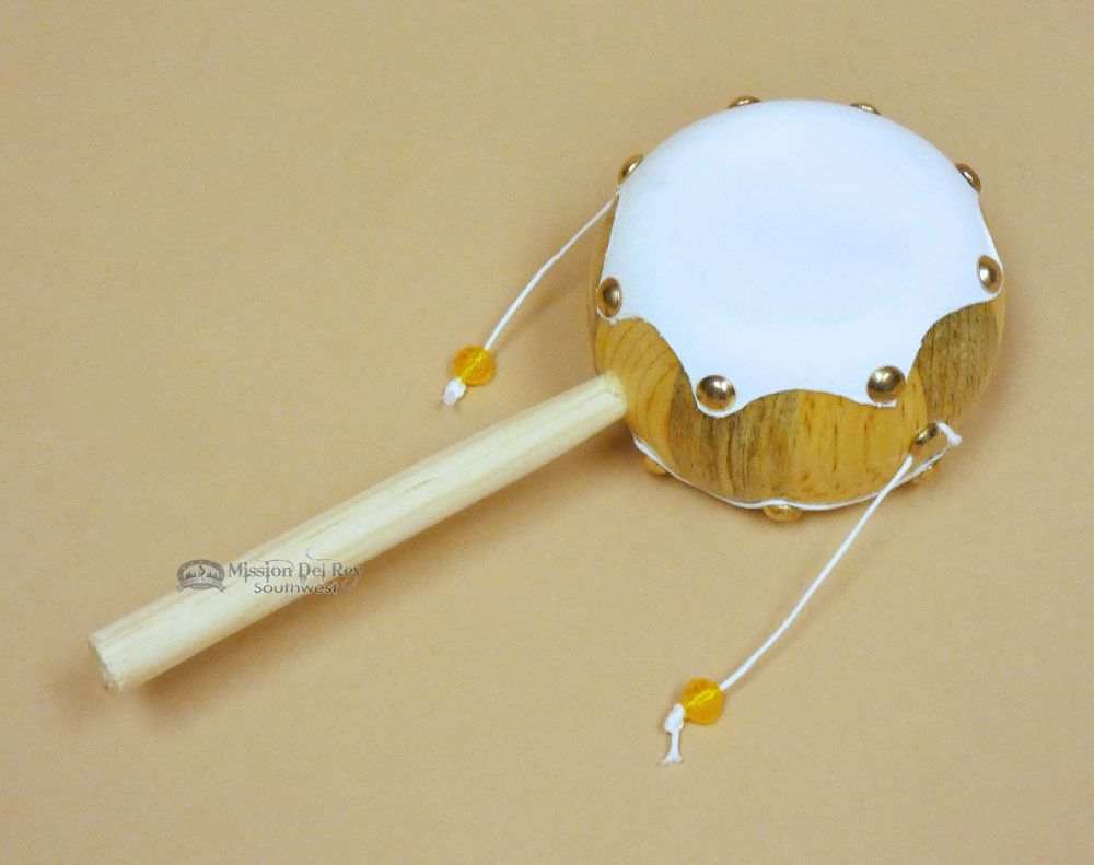 Hand Made Spinner Drum 7" -Natural - Mission Del Rey Southwest