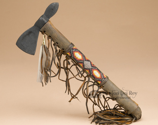 Old Style Antiqued Beaded Tomahawk 16" (t96) - Mission Del Rey ...