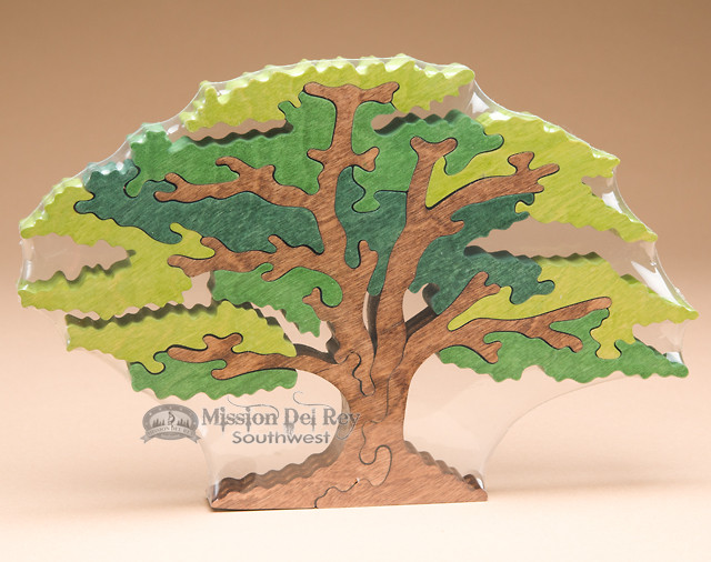 Handmade Amish Jig SawPuzzle -Oak Tree (a27) - Mission Del Rey Southwest