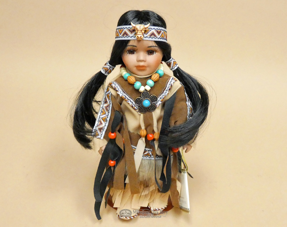 Porcelain Indian Collector Doll & Stand 10" -Bala - Mission Del Rey ...