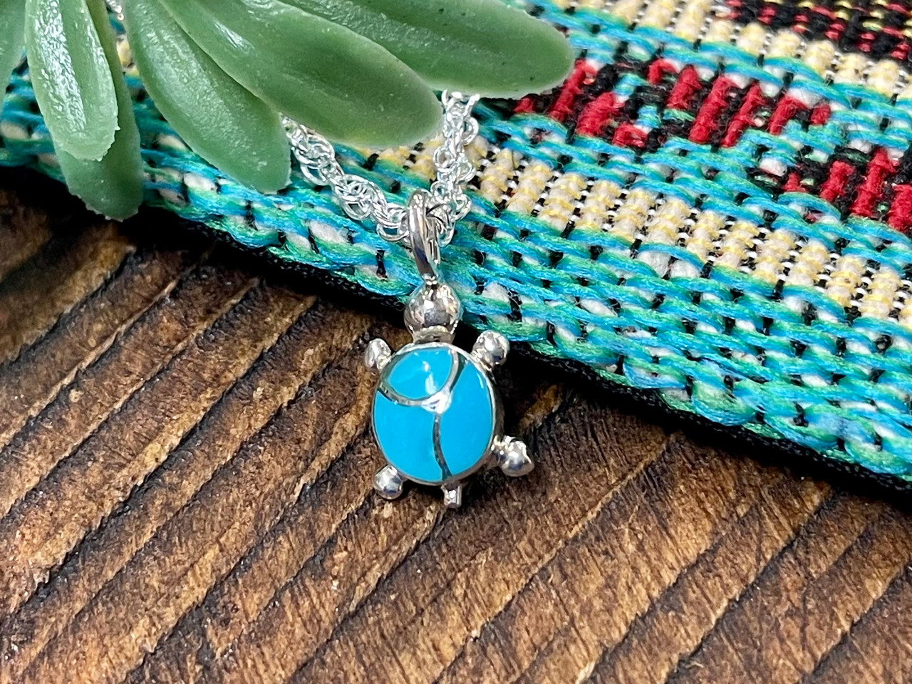 Native American Silver Pendant Necklace 20" -Turtle (113pen14 ...