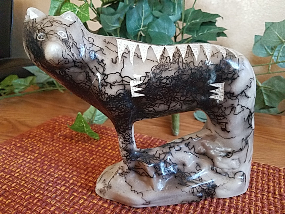 Native American Horse Hair Pottery -Wolf (3bc116) - Mission Del Rey ...