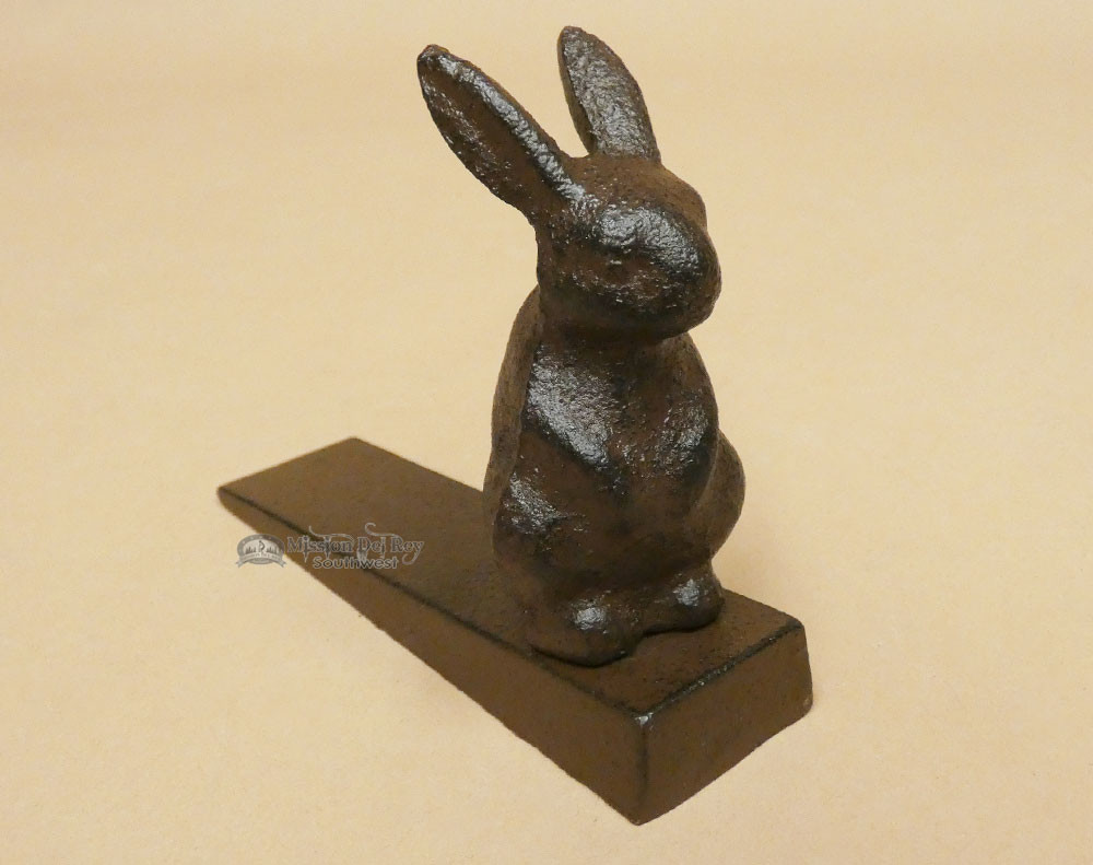 Cast Iron Rabbit Door Stop (7IMDSRB) - Mission Del Rey Southwest