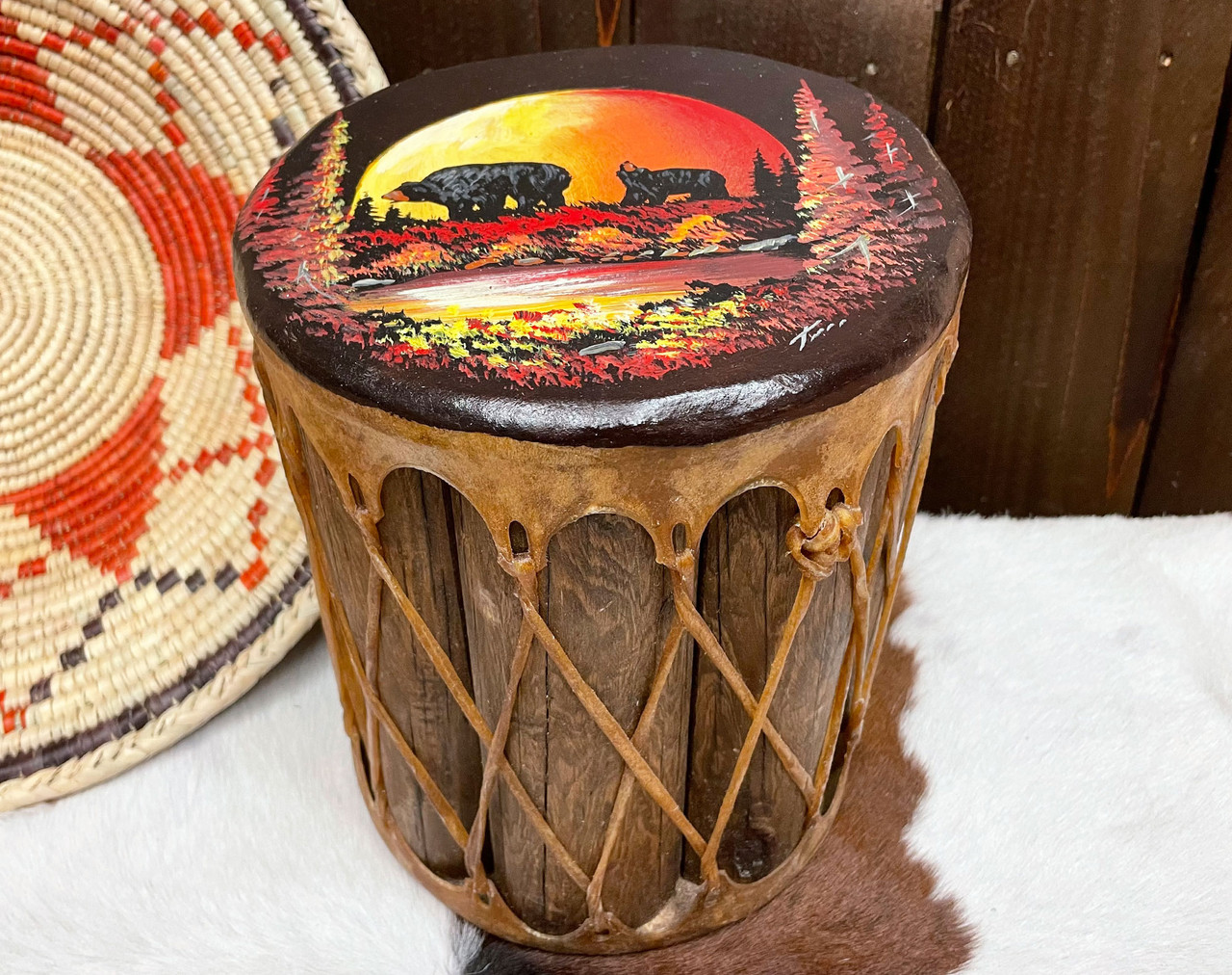 Hand Painted Indian Drums Native American Painted Drums