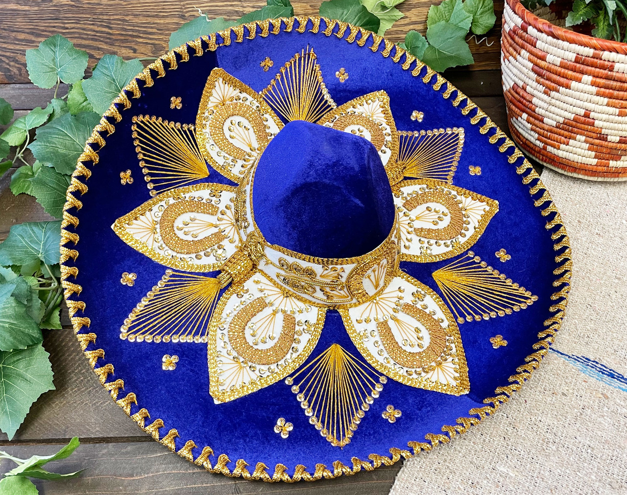 Velvet Mexican Sombrero -Adult (2bc396) - Mission Del Rey Southwest