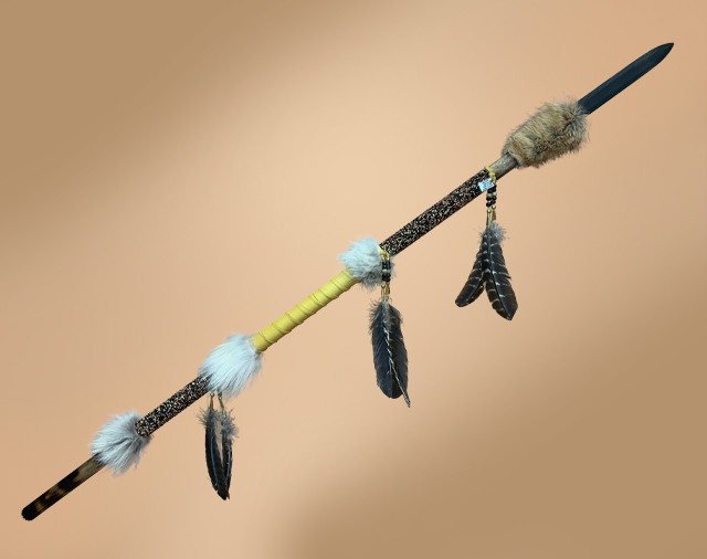 Native American Beaded Lance 56" -Creek (109bc9) - Mission Del Rey ...
