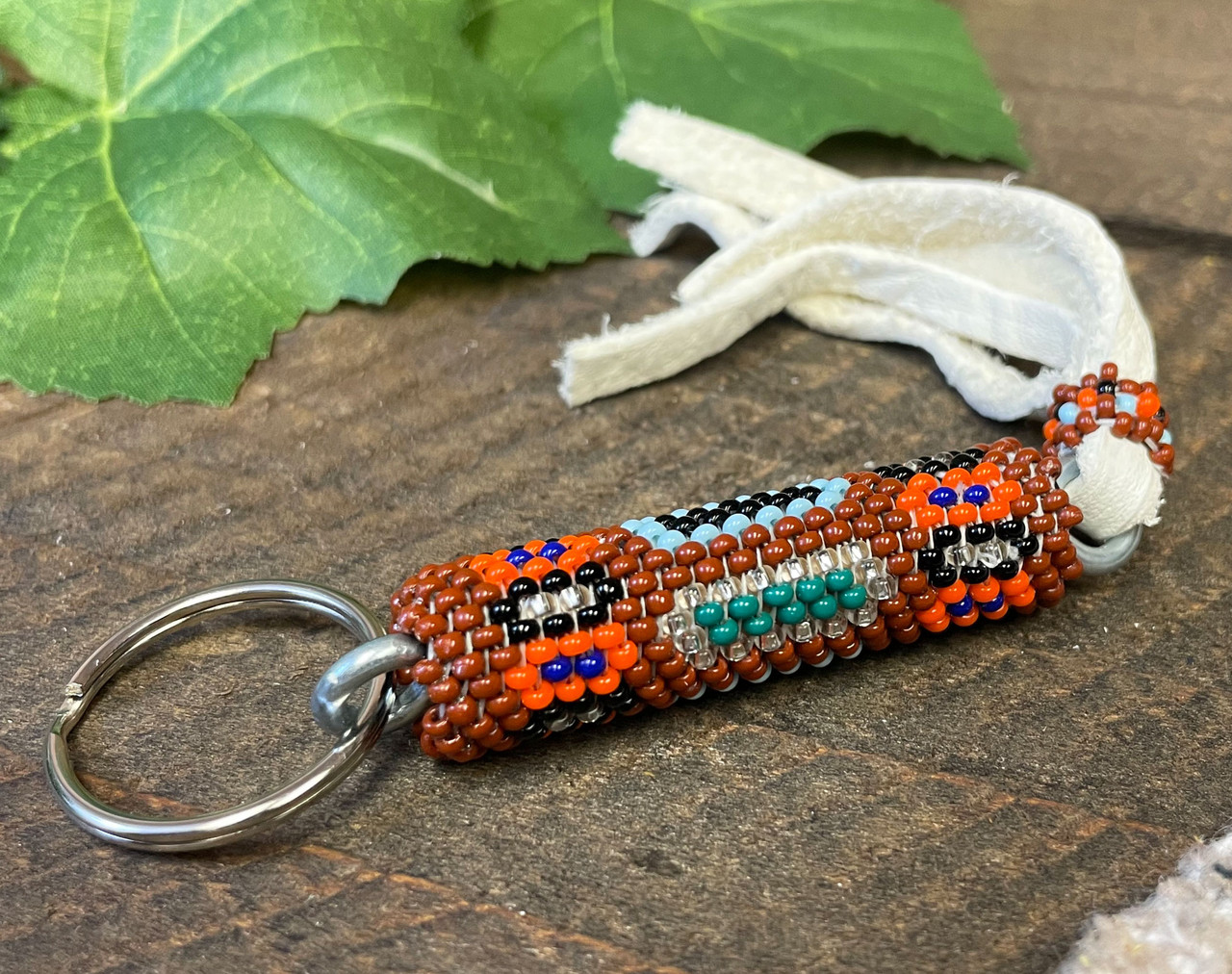 Hand Beaded Native American Keychain (34bc80) - Mission Del Rey Southwest