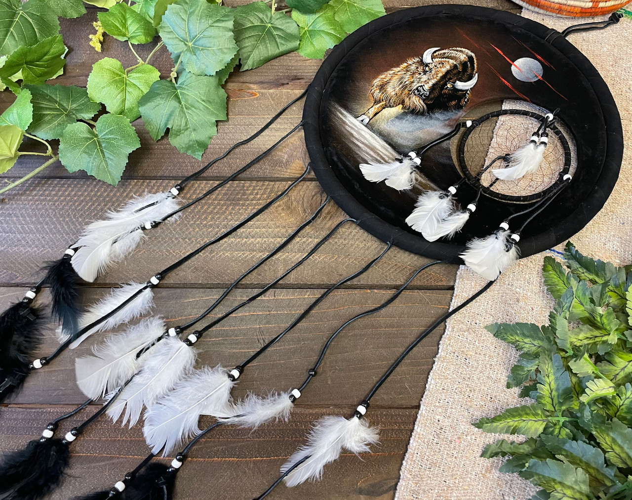 Southwestern Dreamcatcher Shield 15" -Buffalo (165bc16400g) - Mission ...