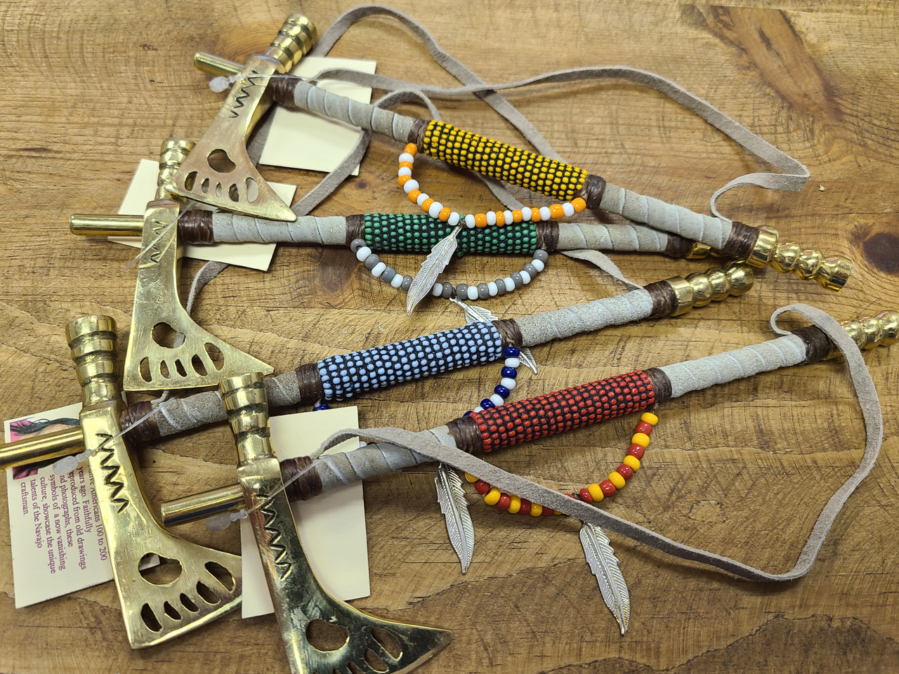 Assorted Brass Navajo Tomahawk Pipes 8" (36bc128) - Mission Del Rey ...