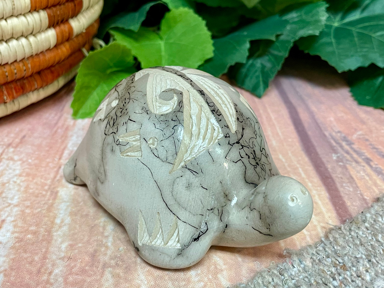 Rustic Navajo Horse Hair Pottery Turtle 4.75" (171bc51) - Mission Del ...