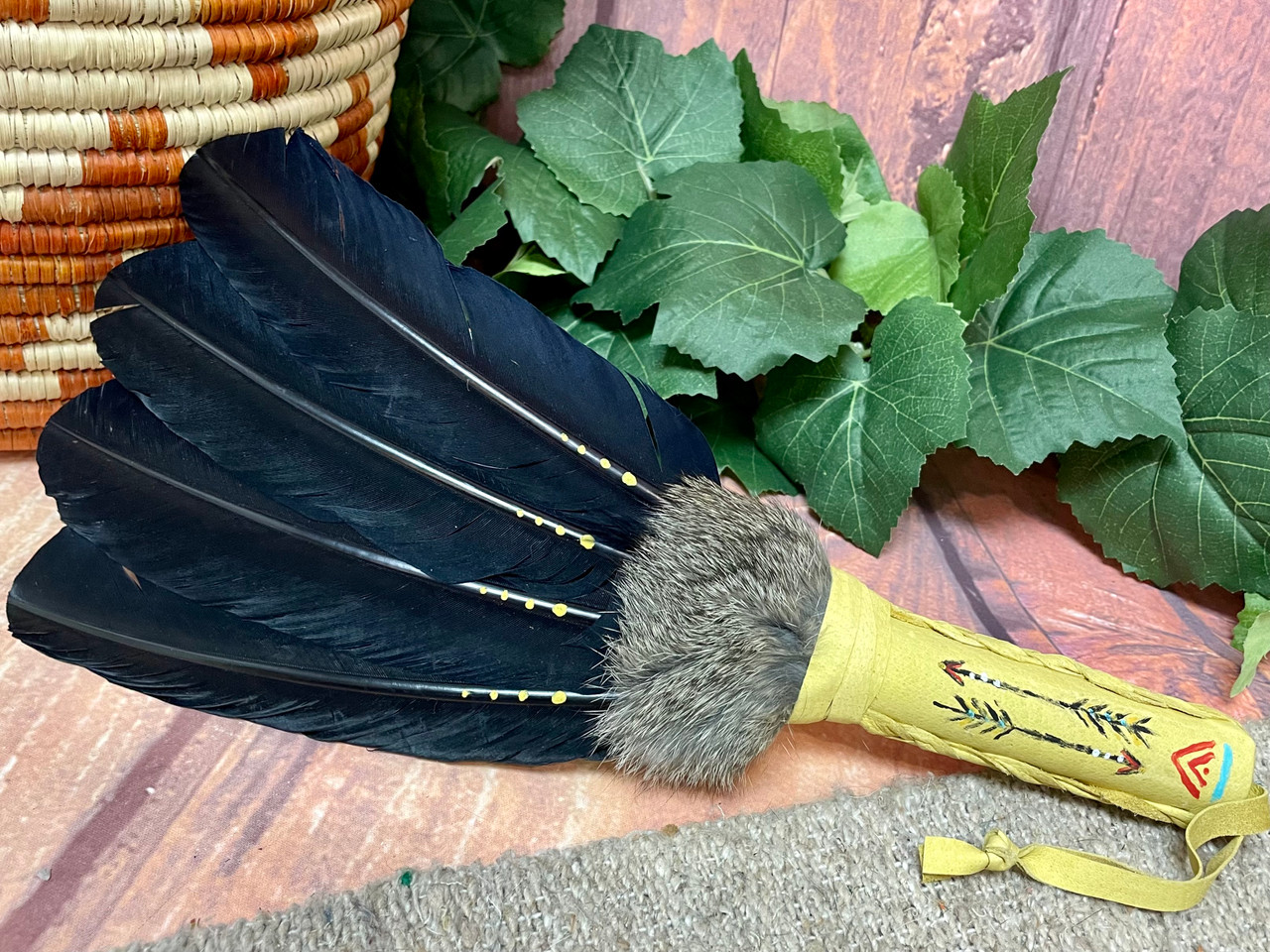 Native American Smudging Fan 12" -Curtis Bitsui (3bc700) - Mission Del ...