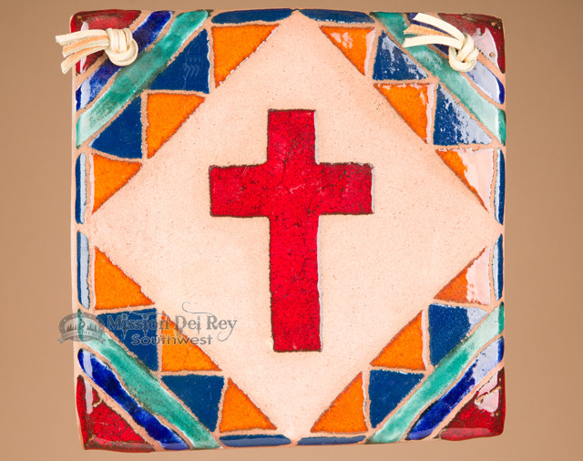 Southwestern Handcrafted Saltillo Tile Cross (63) - Mission Del Rey ...