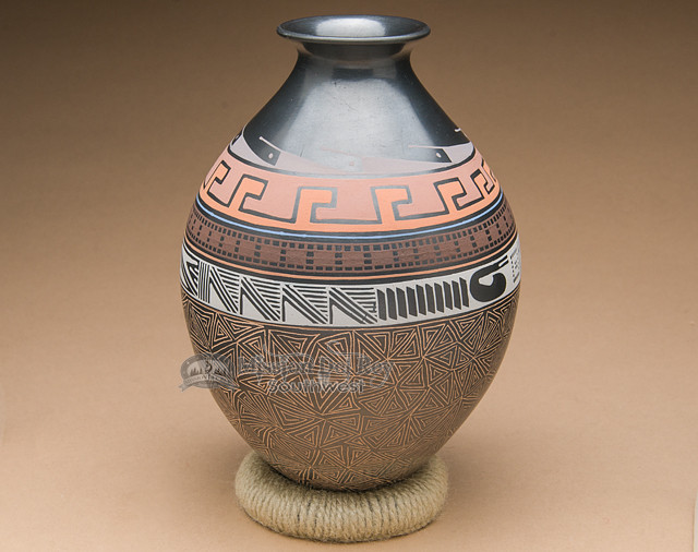 Mata Ortiz Pottery Vase 3" -Jose Quezada (mo39) - Mission Del Rey ...