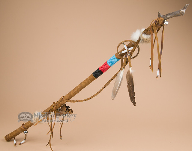 Pueblo Indian Antler Medicine Staff 35" Tigua (m79) - Mission Del Rey ...