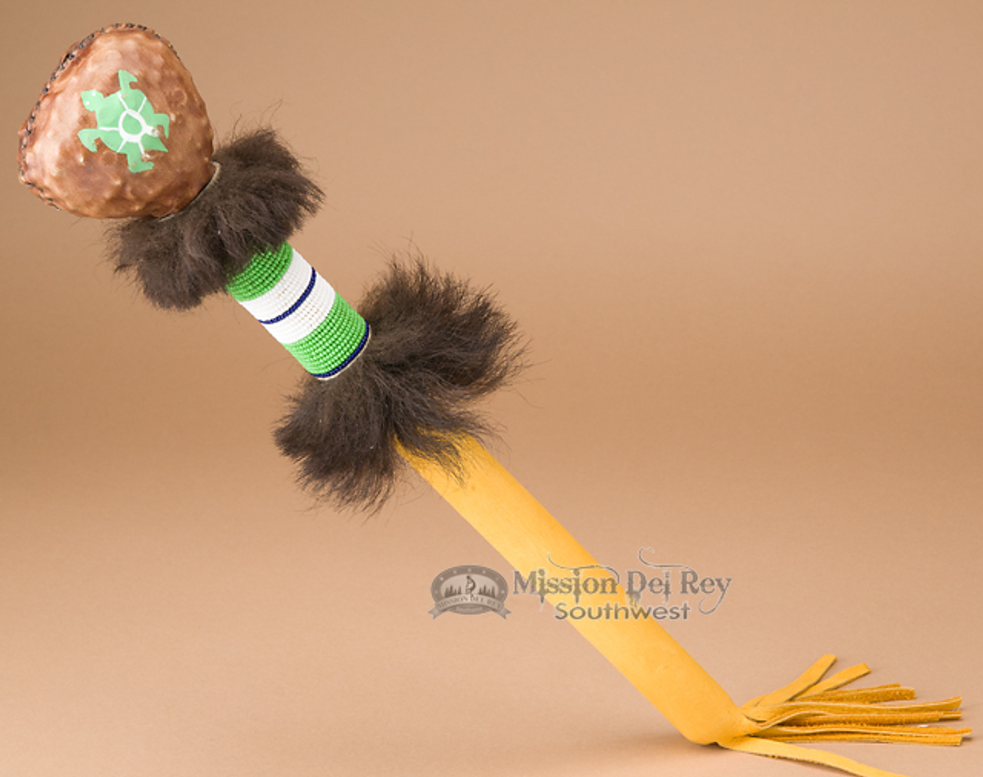 Native American Painted Turtle Shell Rattle 17" -Sun Face (180 ...