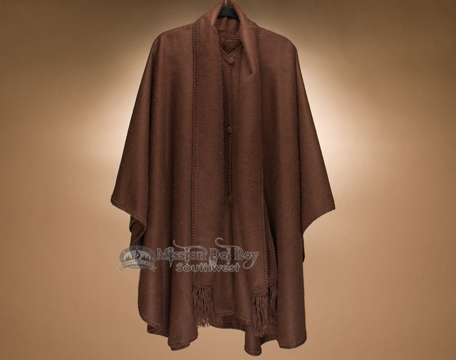 Southwestern Alpaca Button Down Cape - Red (c35) - Mission Del Rey ...